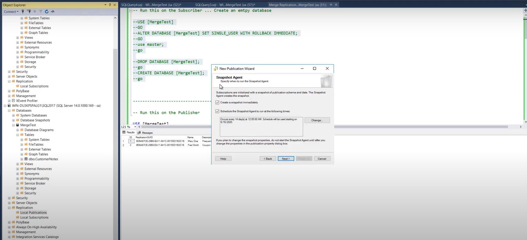 How To Set Up Sql Server Merge Replication